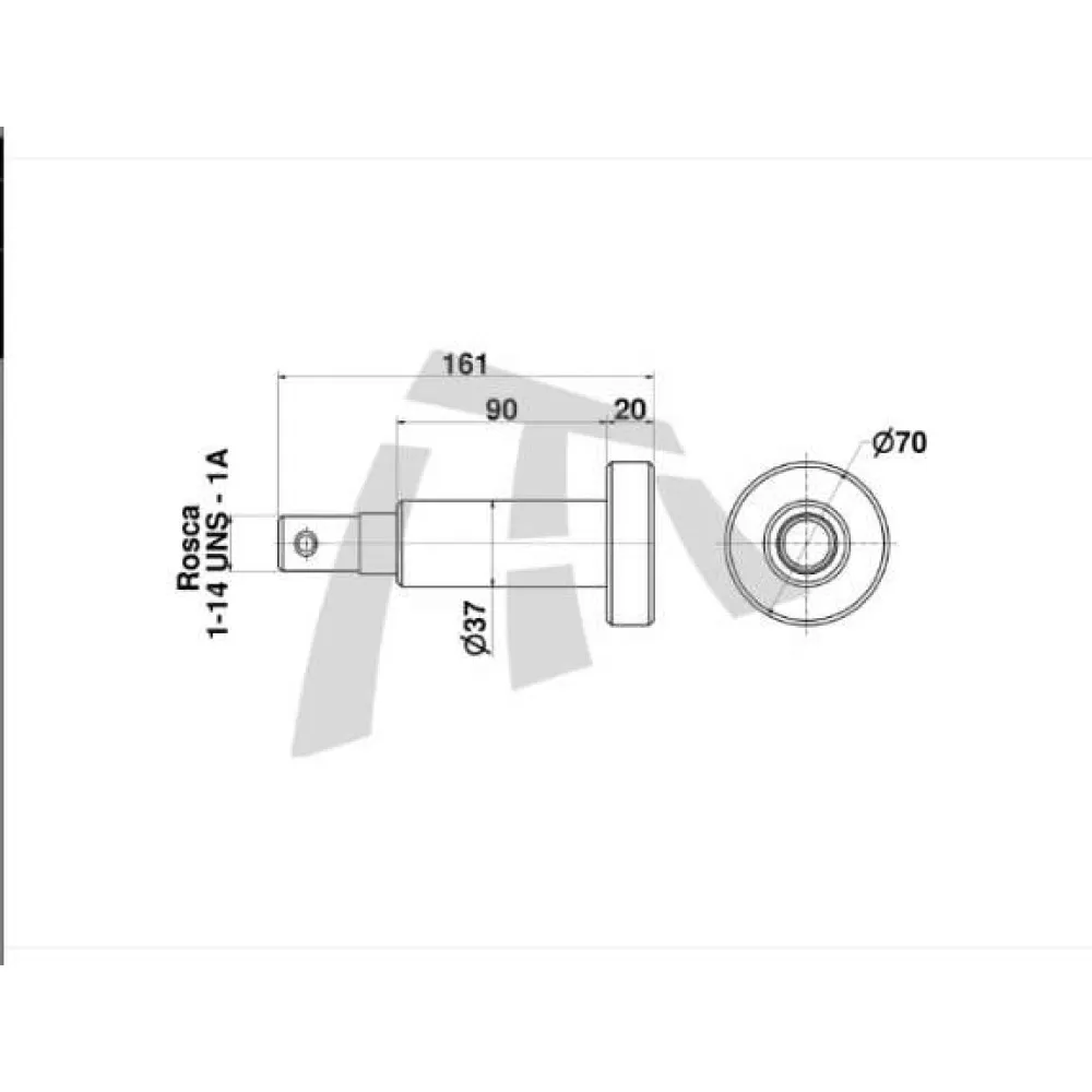 PINO DO TENSOR TIRANTE TRUCK E CARRETA RANDON ANTIGA CABECA 70MM - Hodrini